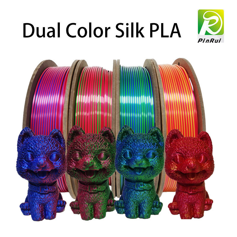 Silk Dual Color Trip Color Filament for FDM 3D Printer pla filament