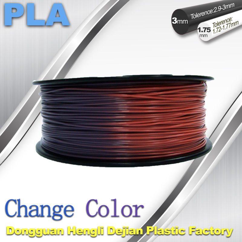 Variable Temperature 3D Printer PLA Color Changing Filament 1.75 / 3.0mm